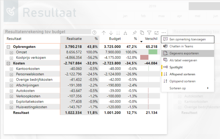 Gebruik Power BI data in Excel - Davista