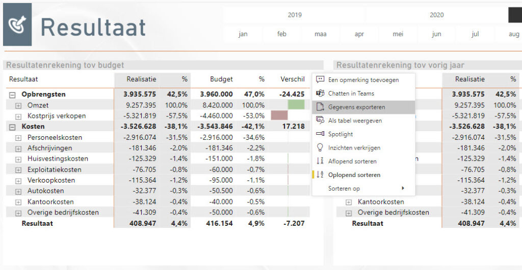 Export naar Excel met behoud van indeling - Davista